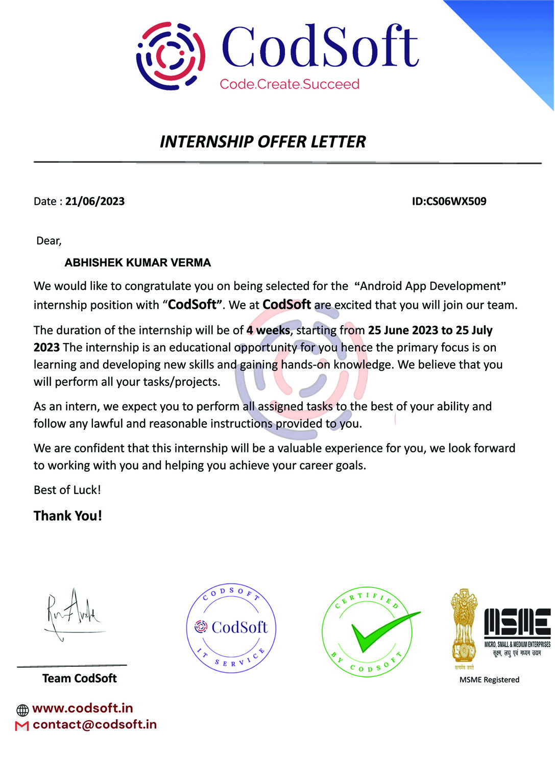 Abhishek kumar verma on LinkedIn: #codesoft #appdeveloperintern # ... Abhishek kumar verma on LinkedIn: #codesoft #appdeveloperintern # ...