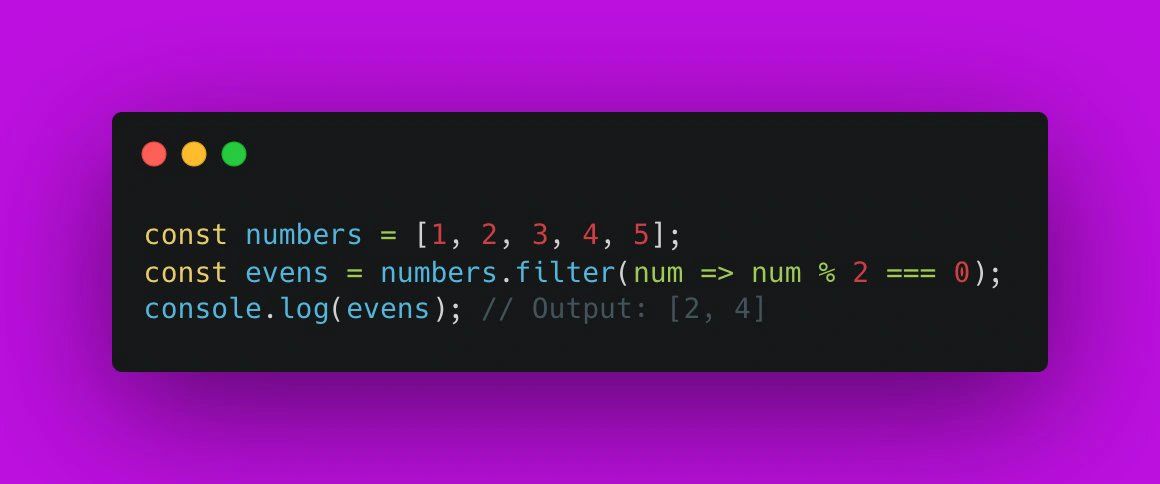 Anees Haider on LinkedIn: 🚫 JavaScript's filter() method is handy for ... Anees Haider on LinkedIn: 🚫 JavaScript's filter() method is handy for ...