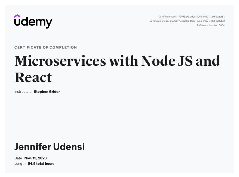 Jennifer Udensi on LinkedIn: #microservices #nodejs #react #javascript ... Jennifer Udensi on LinkedIn: #microservices #nodejs #react #javascript ...