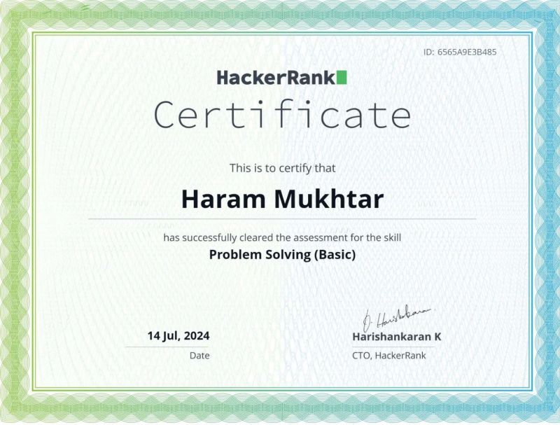 Haram Mukhtar on LinkedIn: #hackerrank #coding #problemsolving # ... Haram Mukhtar on LinkedIn: #hackerrank #coding #problemsolving # ...