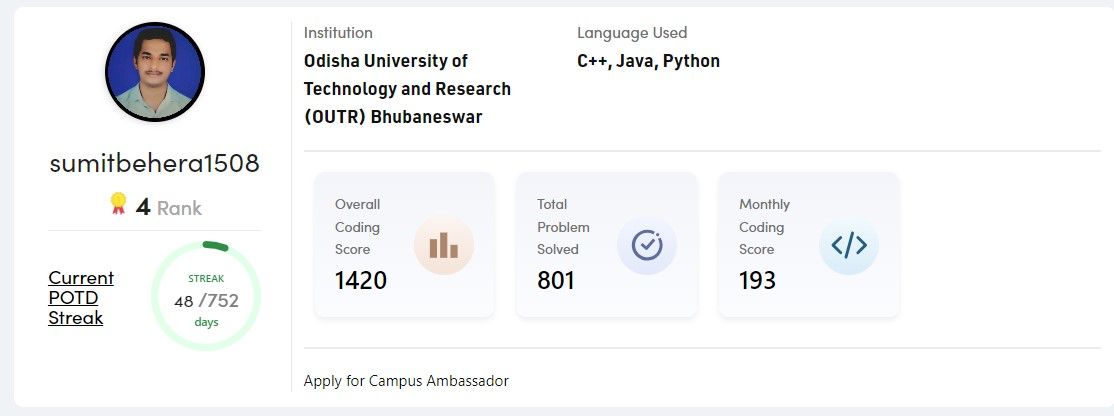 Sumit Behera on LinkedIn: #geeksforgeeks #dsa #cpp Sumit Behera on LinkedIn: #geeksforgeeks #dsa #cpp