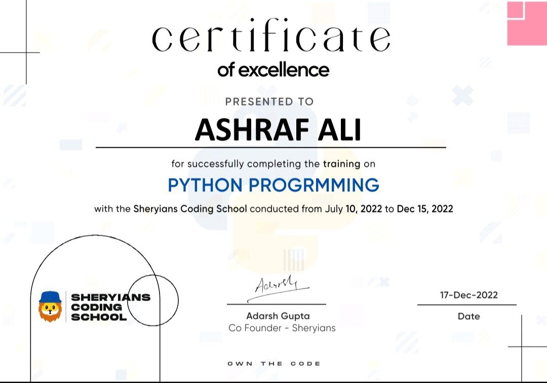 ASHRAF ALI on LinkedIn: #thankyou #python #school #coding ASHRAF ALI on LinkedIn: #thankyou #python #school #coding
