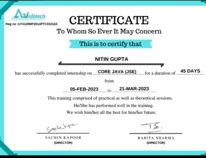 Nitin Gupta on LinkedIn: #opportunity #environment #java #internship Nitin Gupta on LinkedIn: #opportunity #environment #java #internship