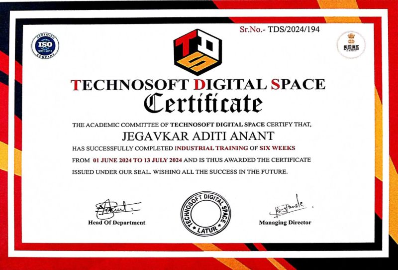 Aditi Jegavkar on LinkedIn: #industrialtraining #technosoftdigitalspace ... Aditi Jegavkar on LinkedIn: #industrialtraining #technosoftdigitalspace ...