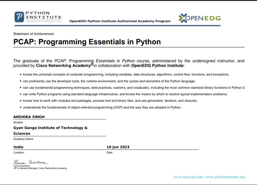 Anshika Singh on LinkedIn: #python #pythonprogramming # ... Anshika Singh on LinkedIn: #python #pythonprogramming # ...