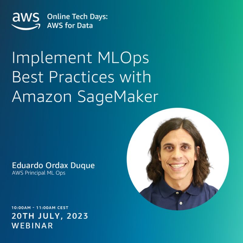 Eduardo Ordax on LinkedIn: #mlops #aws Eduardo Ordax on LinkedIn: #mlops #aws