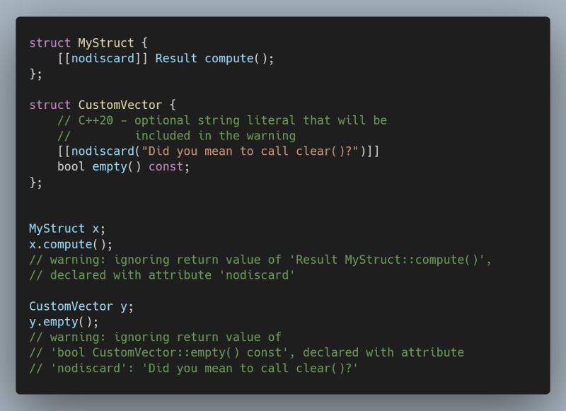 Pablo Esteban Camacho on LinkedIn: #cpp #cplusplus #cpp17 #attributes # ... Pablo Esteban Camacho on LinkedIn: #cpp #cplusplus #cpp17 #attributes # ...