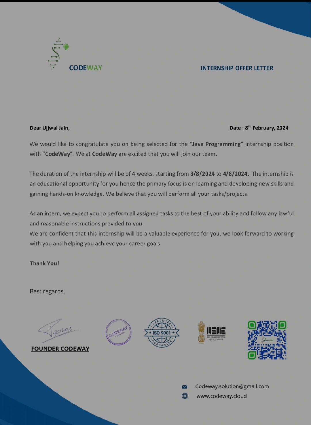 ujjwal jain on LinkedIn: #javadeveloper #codeway ujjwal jain on LinkedIn: #javadeveloper #codeway
