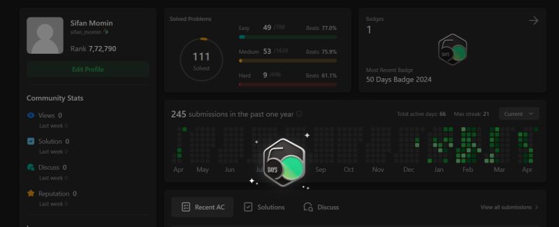 Sifan Momin on LinkedIn: #leetcode #coding #problemsolving #algorithm Sifan Momin on LinkedIn: #leetcode #coding #problemsolving #algorithm