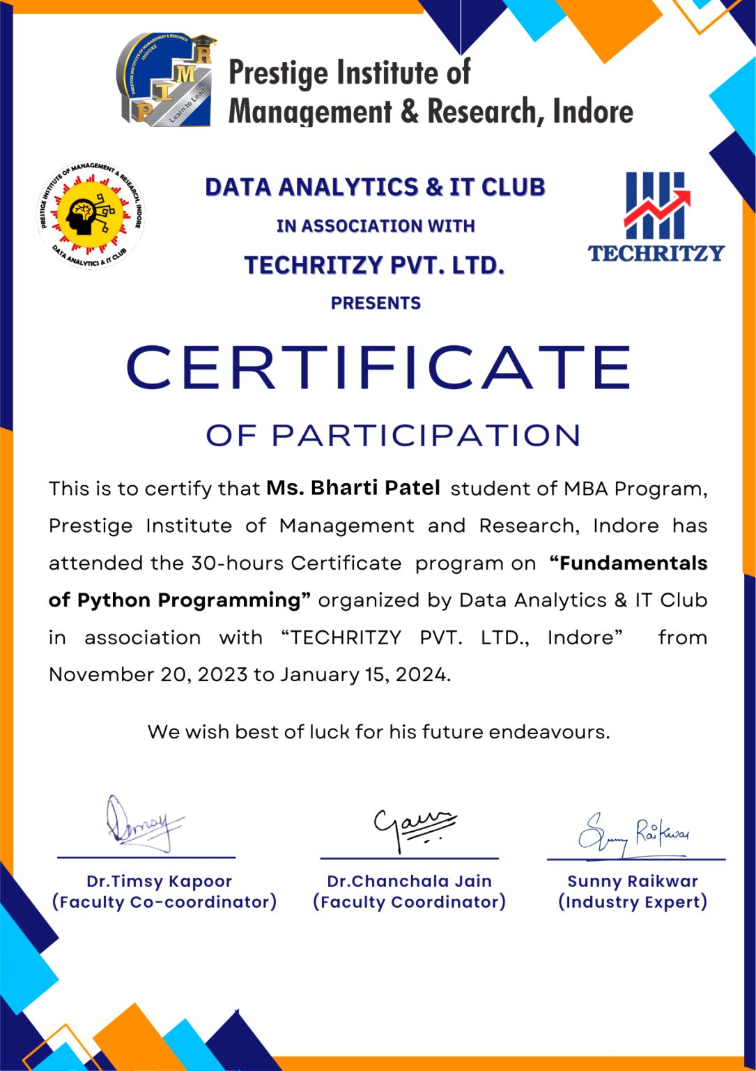 Bharti Patel on LinkedIn: #python #programming #dataanalytics Bharti Patel on LinkedIn: #python #programming #dataanalytics