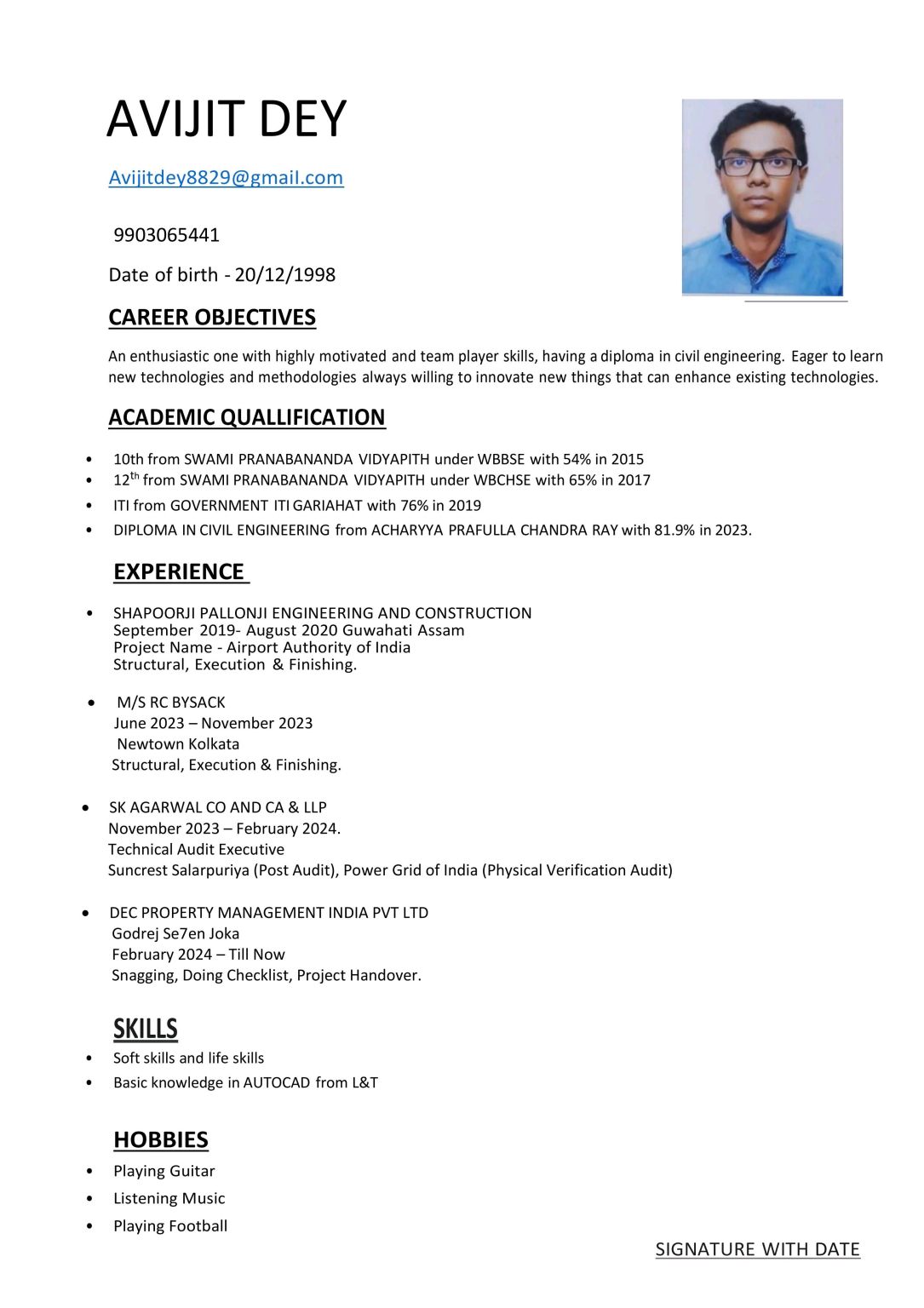 Avijit Dey on LinkedIn: Hi Hiring Team J am sharing my CV for the ... Avijit Dey on LinkedIn: Hi Hiring Team J am sharing my CV for the ...