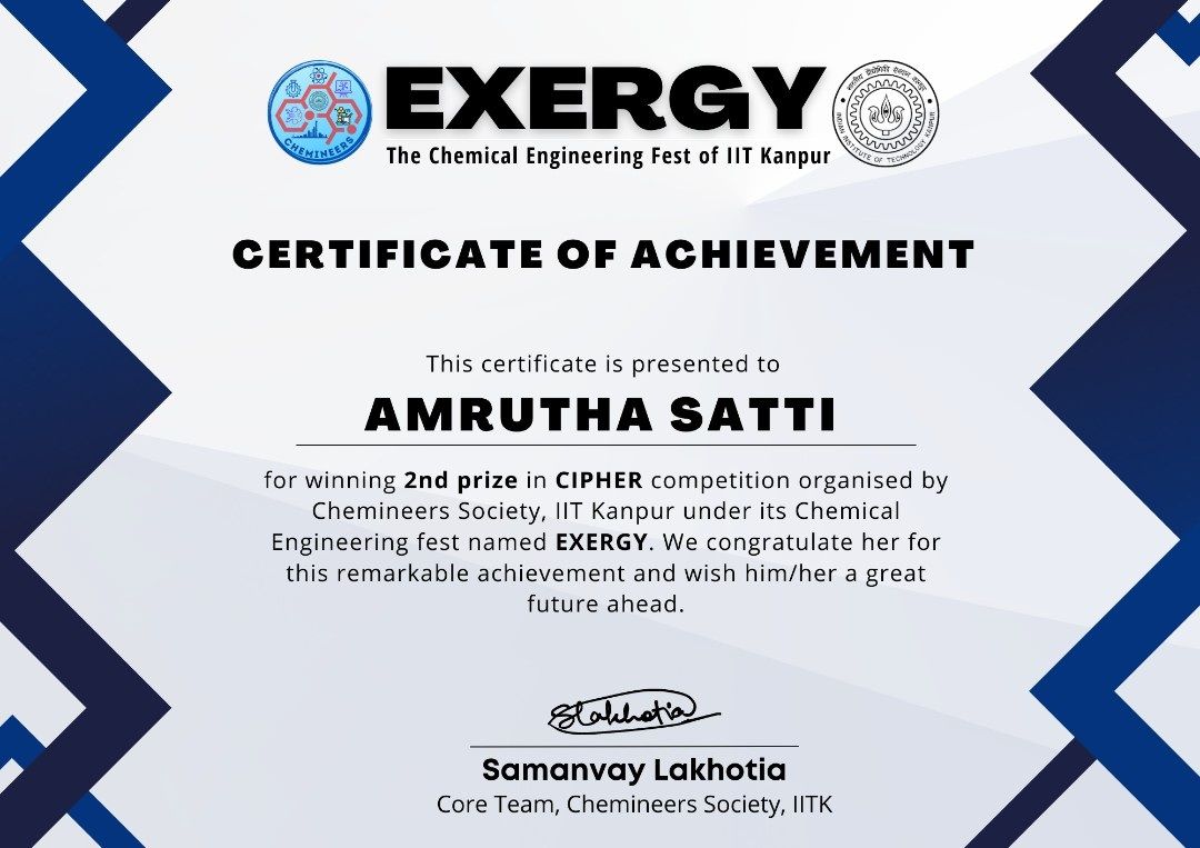 Satti Amrutha on LinkedIn: #cipherswinners #iitk #iitkanpur # ... Satti Amrutha on LinkedIn: #cipherswinners #iitk #iitkanpur # ...