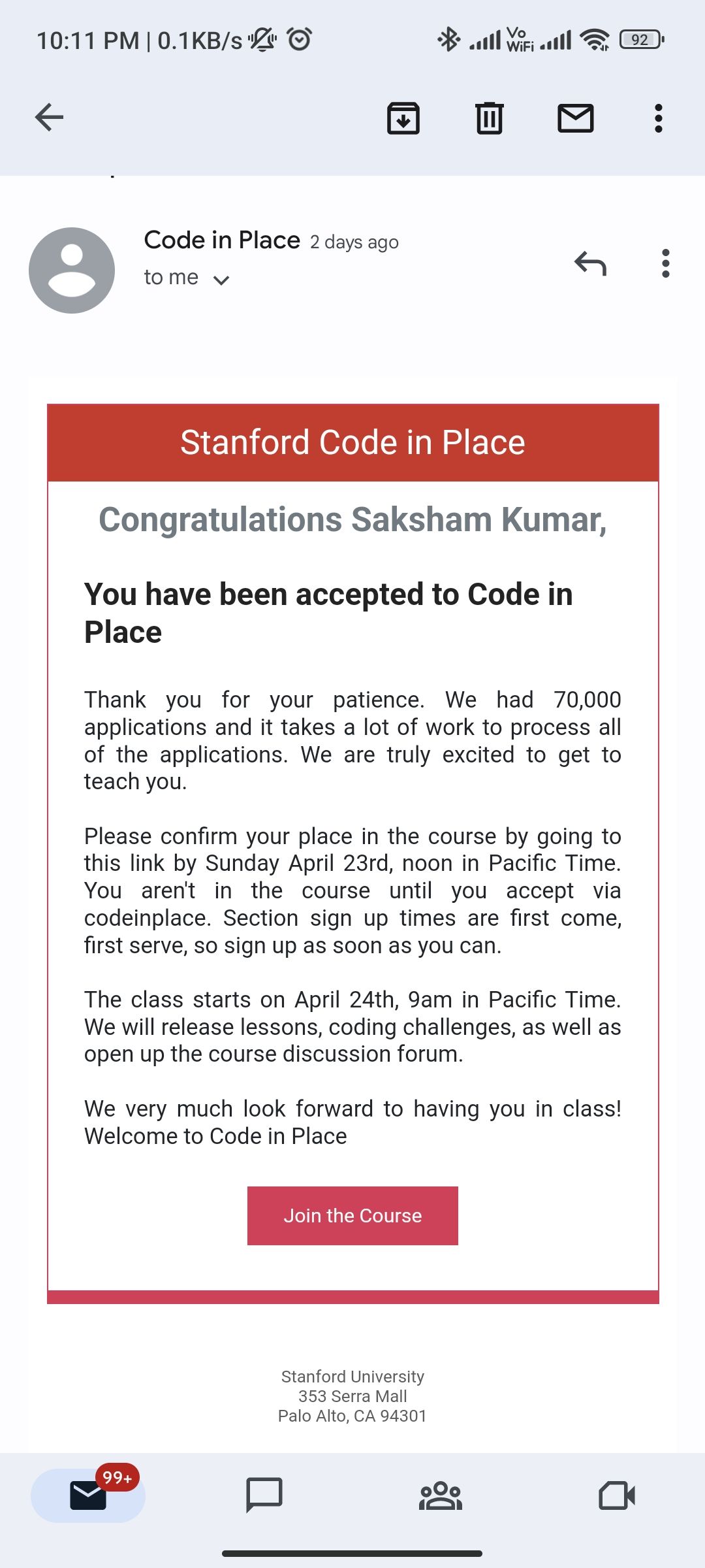 Saksham Kumar on LinkedIn: #codeinplace #pythonprogramming # ... Saksham Kumar on LinkedIn: #codeinplace #pythonprogramming # ...