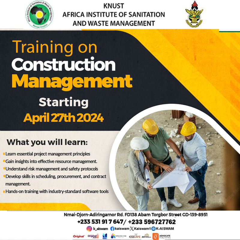 KNUST-Africa Institute of Sanitation & Waste Management (K-AISWAM) on ... KNUST-Africa Institute of Sanitation & Waste Management (K-AISWAM) on ...