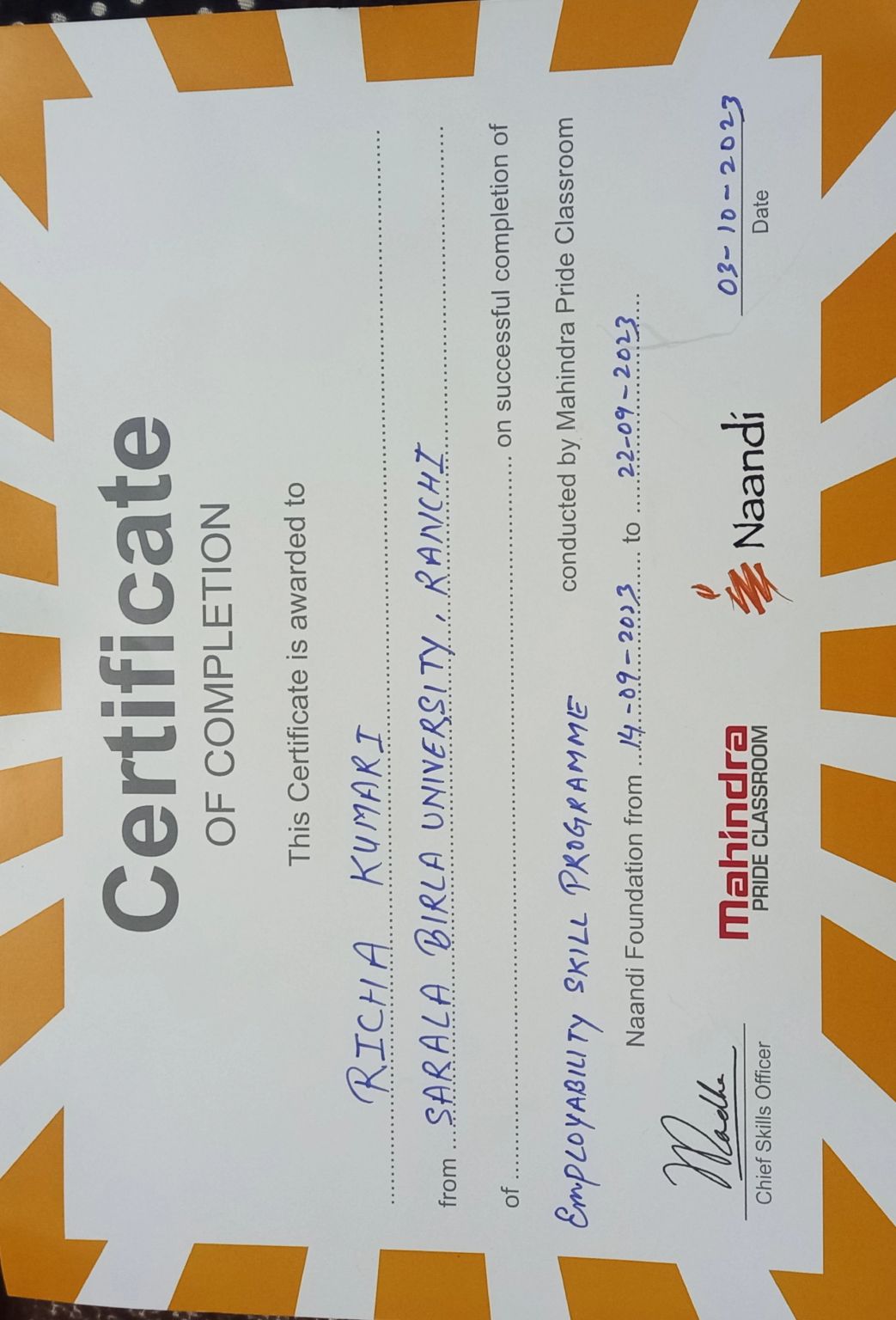 Richa Kumari on LinkedIn: #softskills #certification Richa Kumari on LinkedIn: #softskills #certification