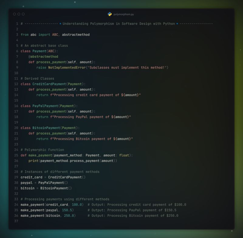 Ahmad Nouh on LinkedIn: #python #oop #polymorphism #coding #programming ... Ahmad Nouh on LinkedIn: #python #oop #polymorphism #coding #programming ...