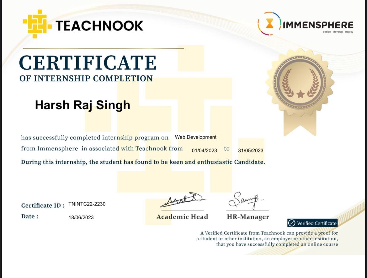 Harsh Raj Singh on LinkedIn: Immense to announce that i have completed ... Harsh Raj Singh on LinkedIn: Immense to announce that i have completed ...