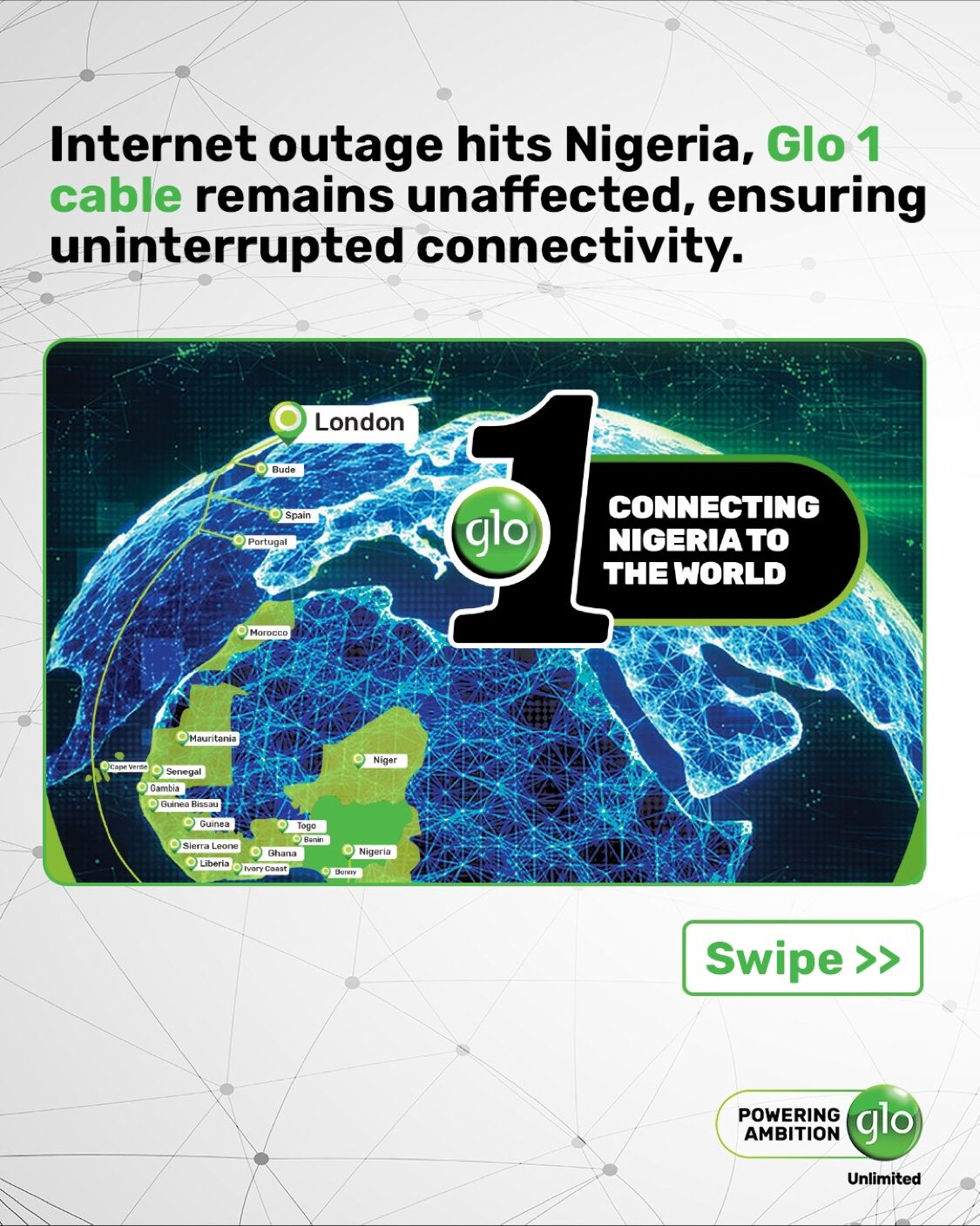 Globacom on LinkedIn: Internet outage: Glo 1 up as other undersea ... Globacom on LinkedIn: Internet outage: Glo 1 up as other undersea ...