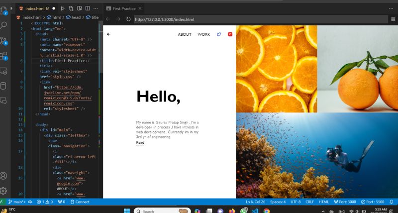 Gaurav singh on LinkedIn: #webdevelopment #firstwebsite #html #css Gaurav singh on LinkedIn: #webdevelopment #firstwebsite #html #css