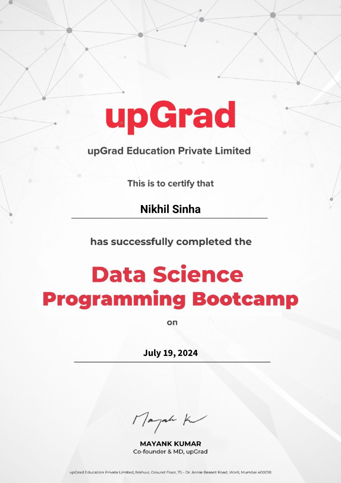 Nikhil Sinha on LinkedIn: #upgrad Nikhil Sinha on LinkedIn: #upgrad