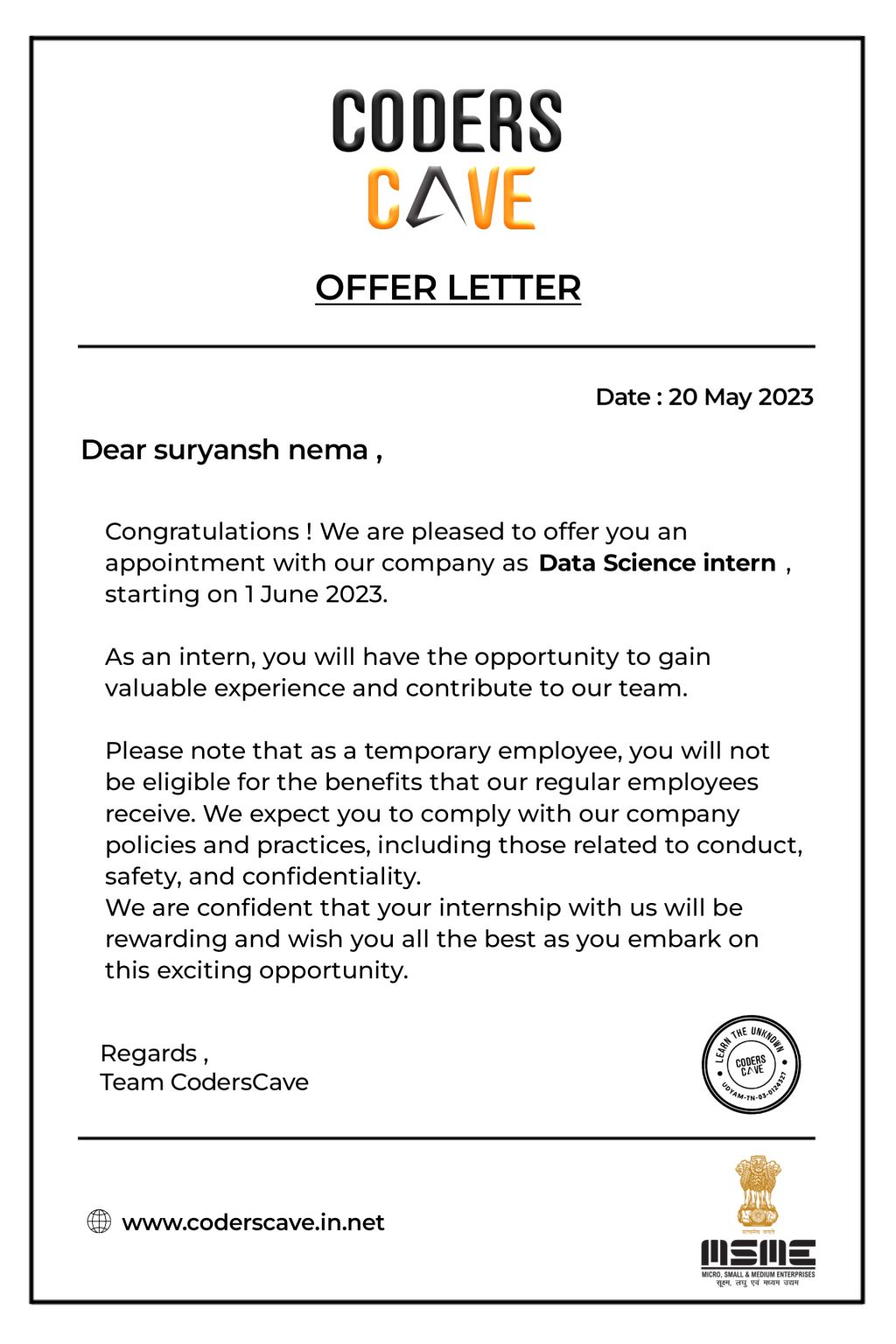 suryansh nema on LinkedIn: #internship #datascience #opportunity # ... suryansh nema on LinkedIn: #internship #datascience #opportunity # ...