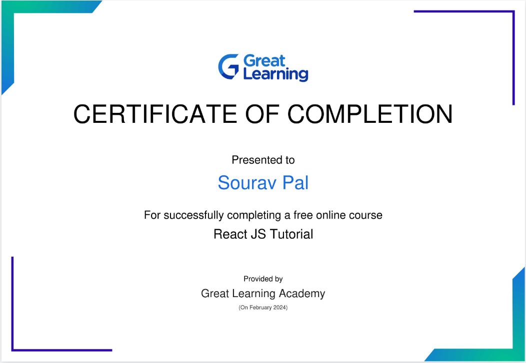 Sourav Pal on LinkedIn: #greatlearning #javascript #reactjs # ... Sourav Pal on LinkedIn: #greatlearning #javascript #reactjs # ...