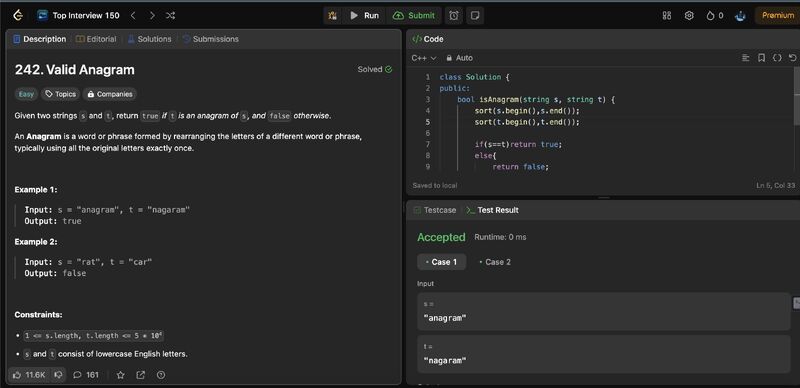 Satyam Mishra on LinkedIn: #365daysofcode #9daysgone #anagrammaster # ... Satyam Mishra on LinkedIn: #365daysofcode #9daysgone #anagrammaster # ...