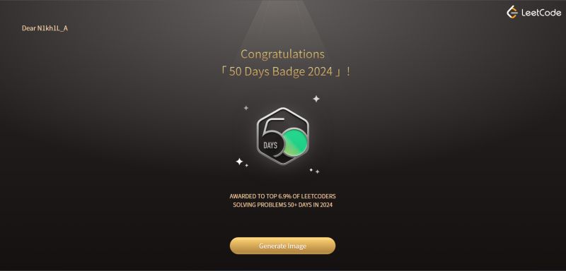Nikhil Ambure on LinkedIn: #leetcode #codingmilestone #codejourney Nikhil Ambure on LinkedIn: #leetcode #codingmilestone #codejourney