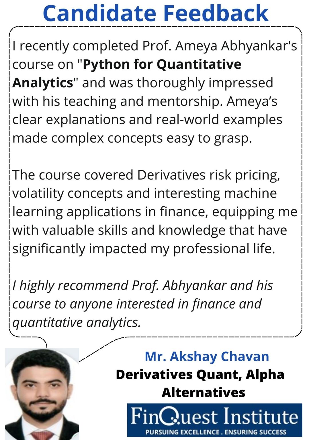 FinQuest Institute LLP on LinkedIn: #studentsfeedback # ... FinQuest Institute LLP on LinkedIn: #studentsfeedback # ...