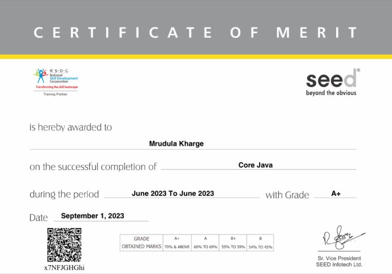 Mrudula K. on LinkedIn: #corejava #certification #javaprogramming # ... Mrudula K. on LinkedIn: #corejava #certification #javaprogramming # ...