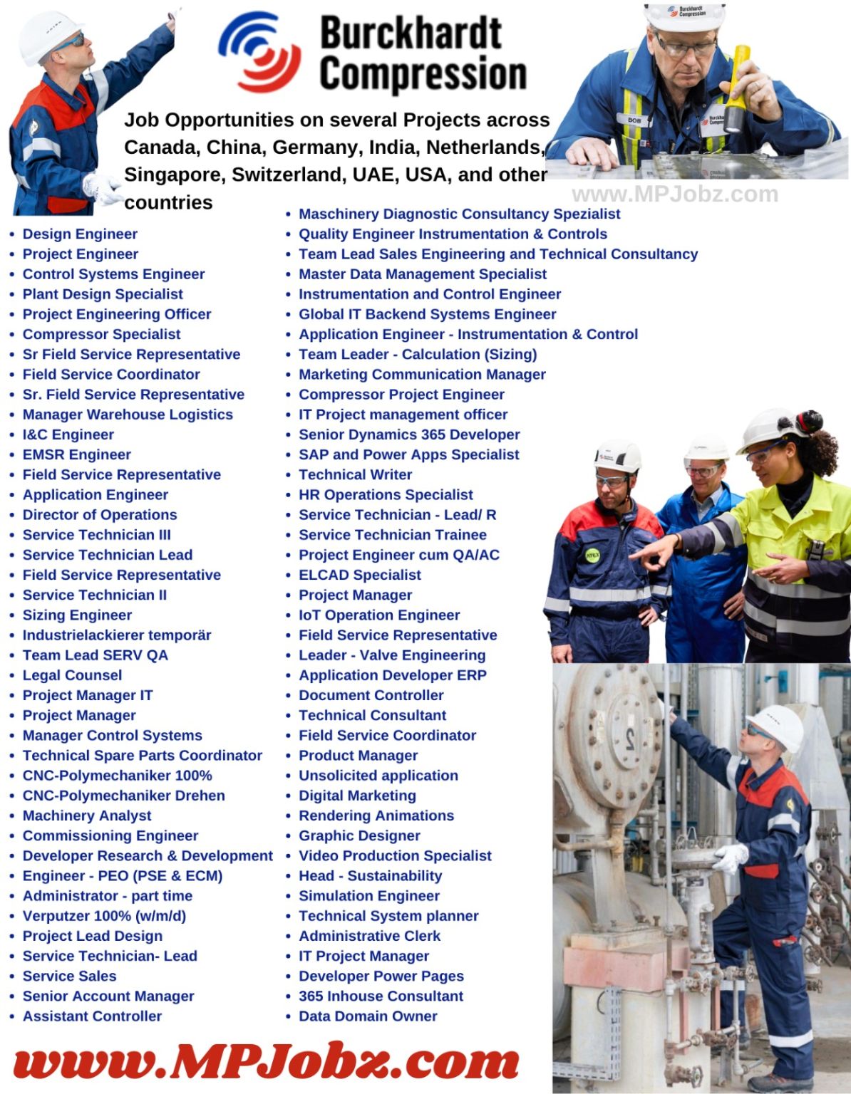 Oilfield Jobs on LinkedIn: Burckhardt Compression Jobs Worldwide ... Oilfield Jobs on LinkedIn: Burckhardt Compression Jobs Worldwide ...