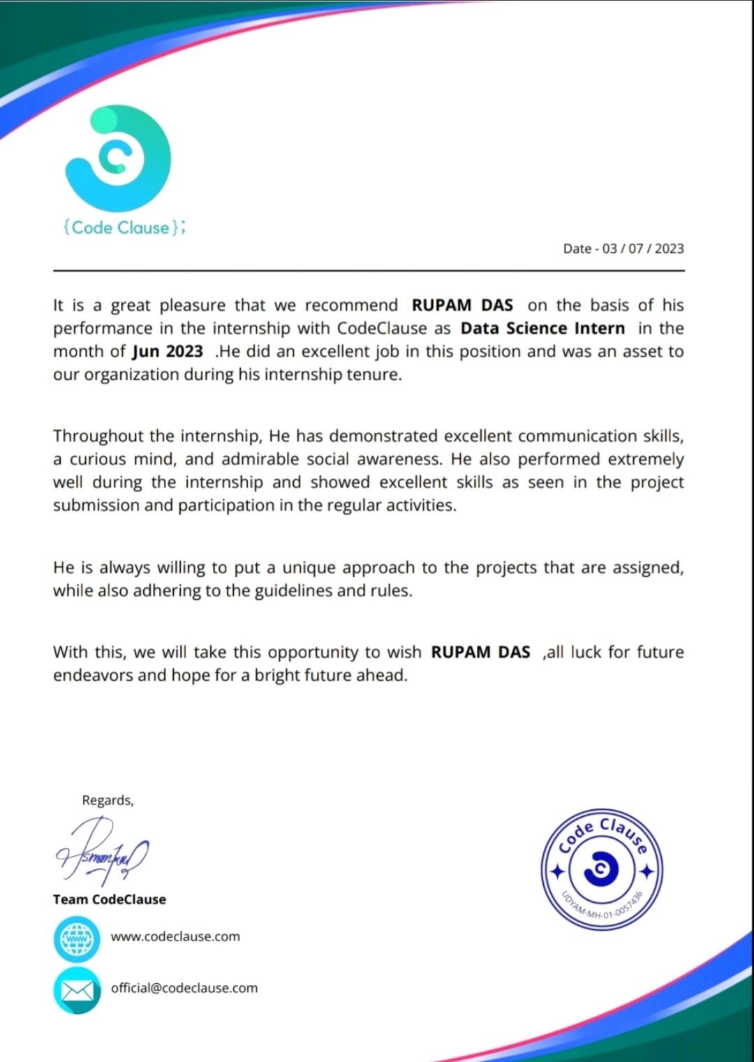 RUPAM DAS on LinkedIn: #connections #datascience #internship # ... RUPAM DAS on LinkedIn: #connections #datascience #internship # ...
