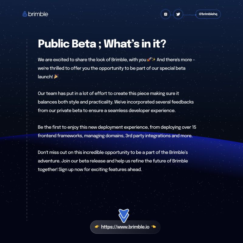 Brimble on LinkedIn: #cloud #javascript #deployment #jamstack #frontend ... Brimble on LinkedIn: #cloud #javascript #deployment #jamstack #frontend ...