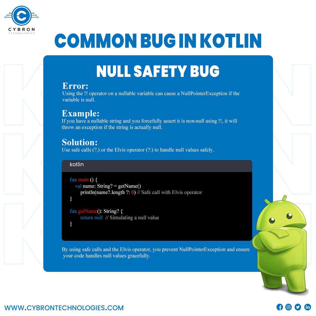 Cybron Technologies on LinkedIn: #kotlin #techtip #cybrontechnologies Cybron Technologies on LinkedIn: #kotlin #techtip #cybrontechnologies