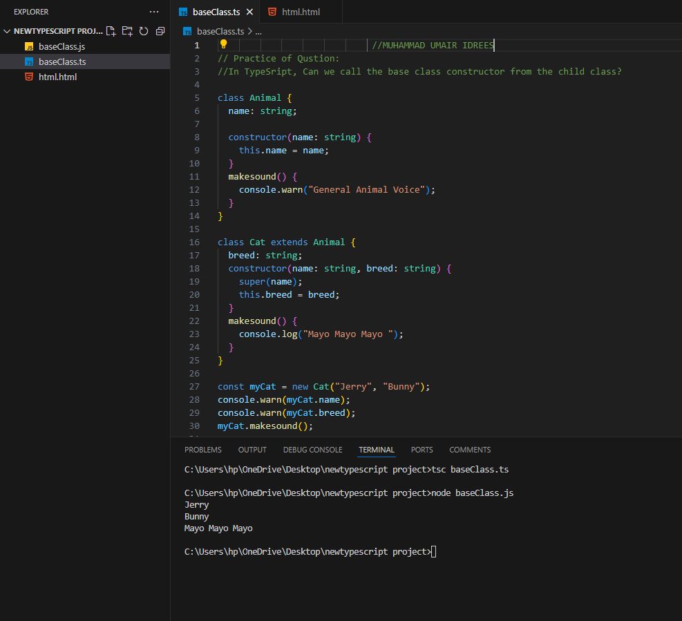 Muhammad Umair Idrees on LinkedIn: #typescript #oop #inheritance # ... Muhammad Umair Idrees on LinkedIn: #typescript #oop #inheritance # ...