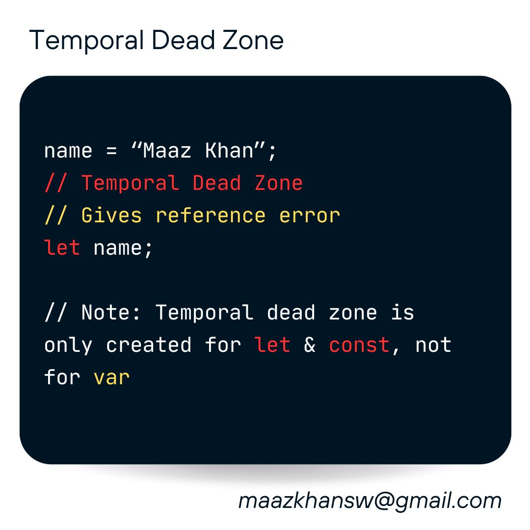 Maaz Khan on LinkedIn: #javascript #interview #question #temporaldeadzone Maaz Khan on LinkedIn: #javascript #interview #question #temporaldeadzone