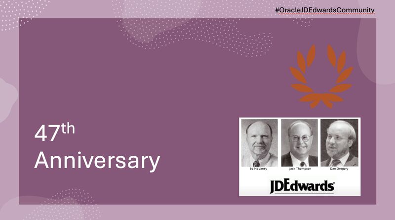 Oracle JD Edwards Community on LinkedIn: #jdedwards #oraclecloud Oracle JD Edwards Community on LinkedIn: #jdedwards #oraclecloud
