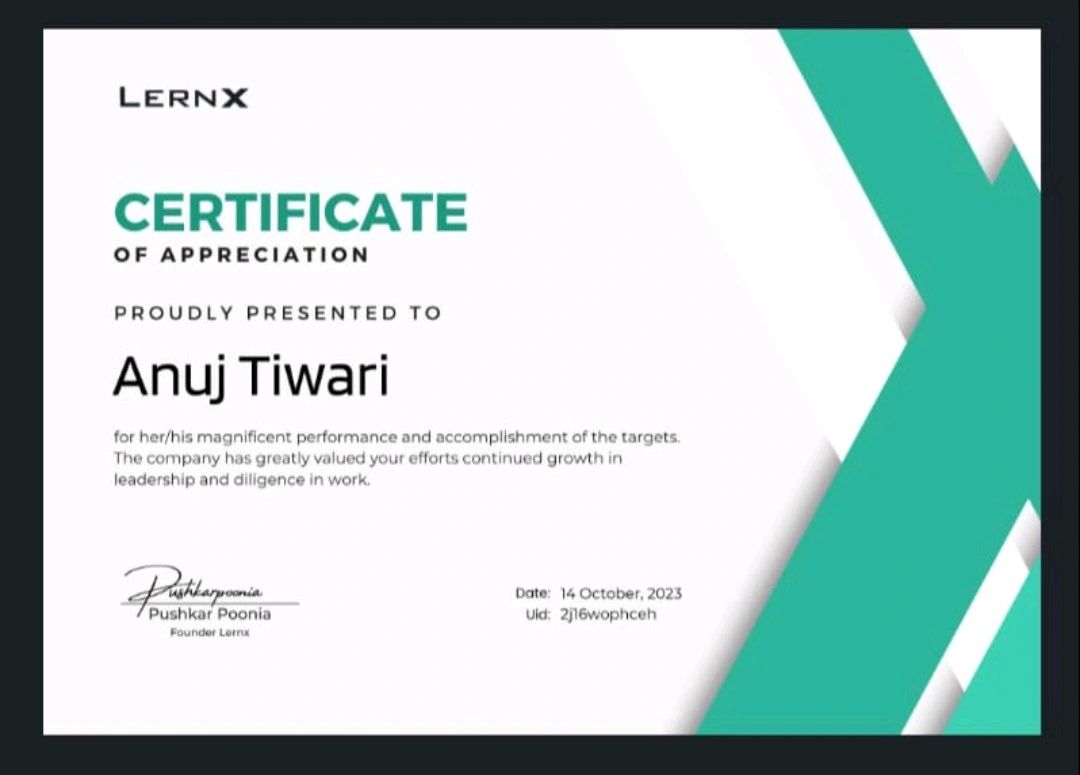 Anuj Tiwari posted on LinkedIn Anuj Tiwari posted on LinkedIn