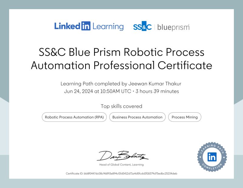 Jeewan Kumar Thakur on LinkedIn: Certificate of Completion Jeewan Kumar Thakur on LinkedIn: Certificate of Completion