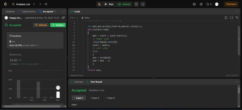 Happy Kumar on LinkedIn: #dsa #leetcode #coding #cpp #binarysearch # ... Happy Kumar on LinkedIn: #dsa #leetcode #coding #cpp #binarysearch # ...
