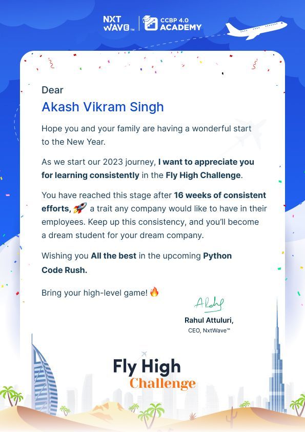 Akash Vikram Singh on LinkedIn: #nxtwave #ccbp Akash Vikram Singh on LinkedIn: #nxtwave #ccbp