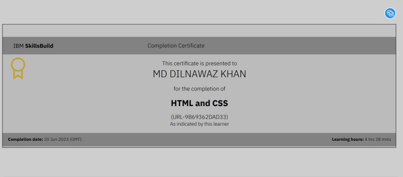Md Dilnawaz Khan on LinkedIn: #html #css #certification #ibm # ... Md Dilnawaz Khan on LinkedIn: #html #css #certification #ibm # ...