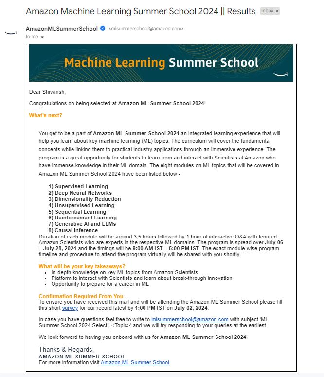 Shivansh Jain on LinkedIn: #amazonmlsummerschool #machinelearning #ai # ... Shivansh Jain on LinkedIn: #amazonmlsummerschool #machinelearning #ai # ...