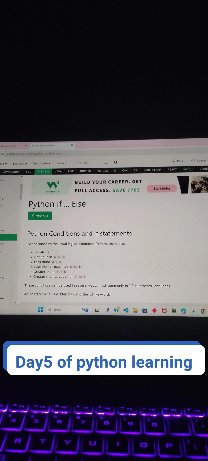 Exploring conditional statements with Python | Vansh Rajurkar posted on ... Exploring conditional statements with Python | Vansh Rajurkar posted on ...