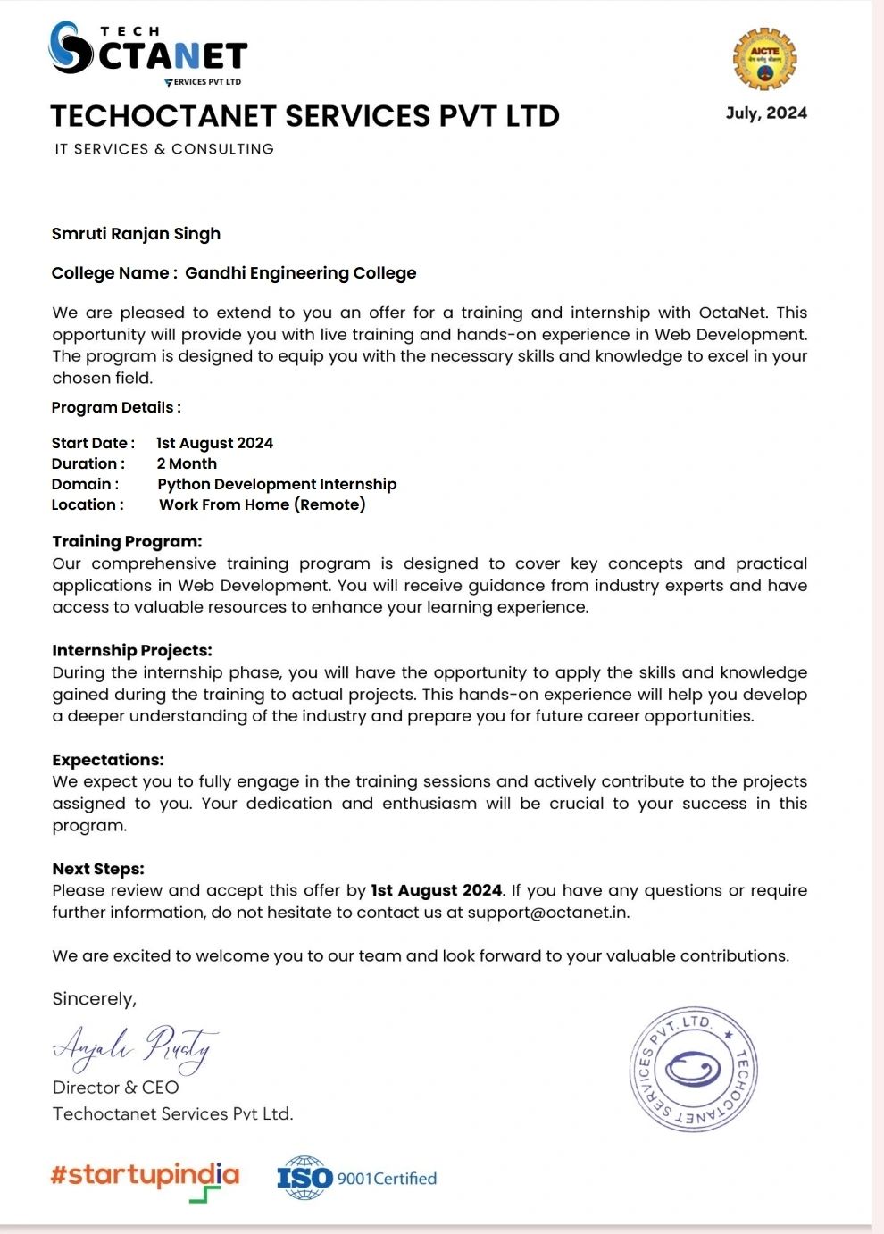 Smruti Ranjan Singh on LinkedIn: #octanet #octanetinternship #python Smruti Ranjan Singh on LinkedIn: #octanet #octanetinternship #python