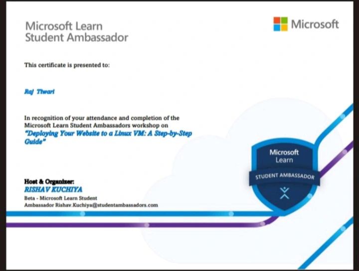 Raj Tiwari on LinkedIn: Microsoft Certificate Raj Tiwari on LinkedIn: Microsoft Certificate