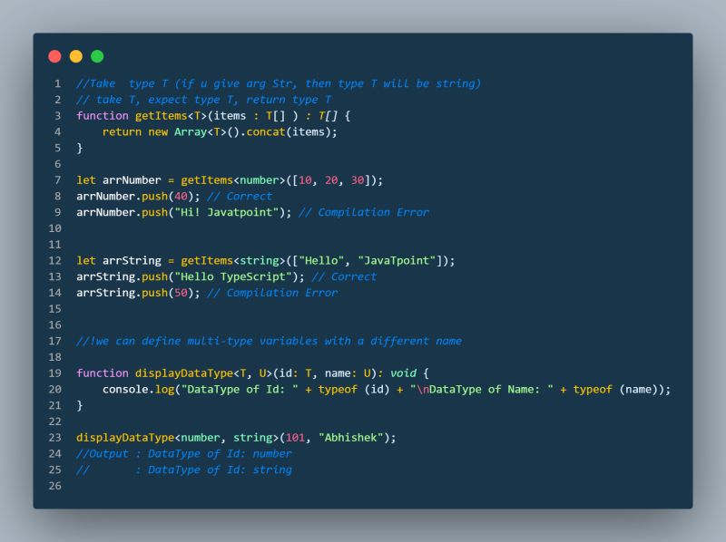 Tanzeel Abdul Wahid on LinkedIn: #typescript #generics #learning Tanzeel Abdul Wahid on LinkedIn: #typescript #generics #learning