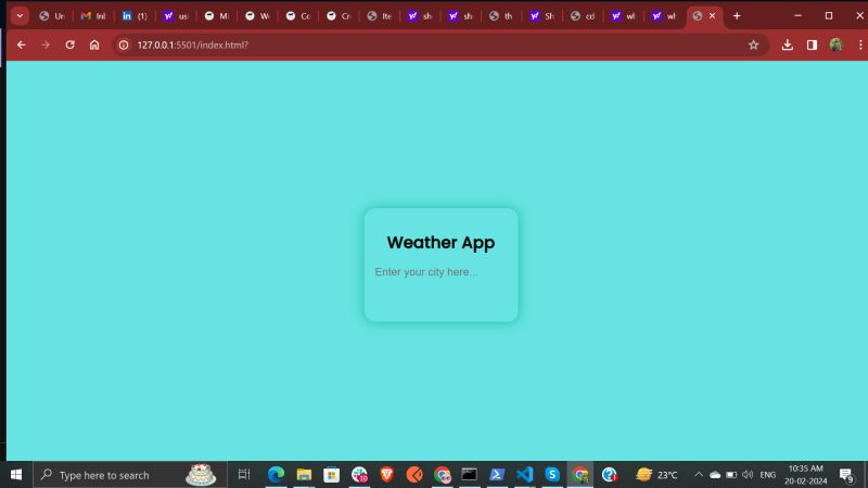 Shubham Adhav patil on LinkedIn: #weatherapp #webdev Shubham Adhav patil on LinkedIn: #weatherapp #webdev