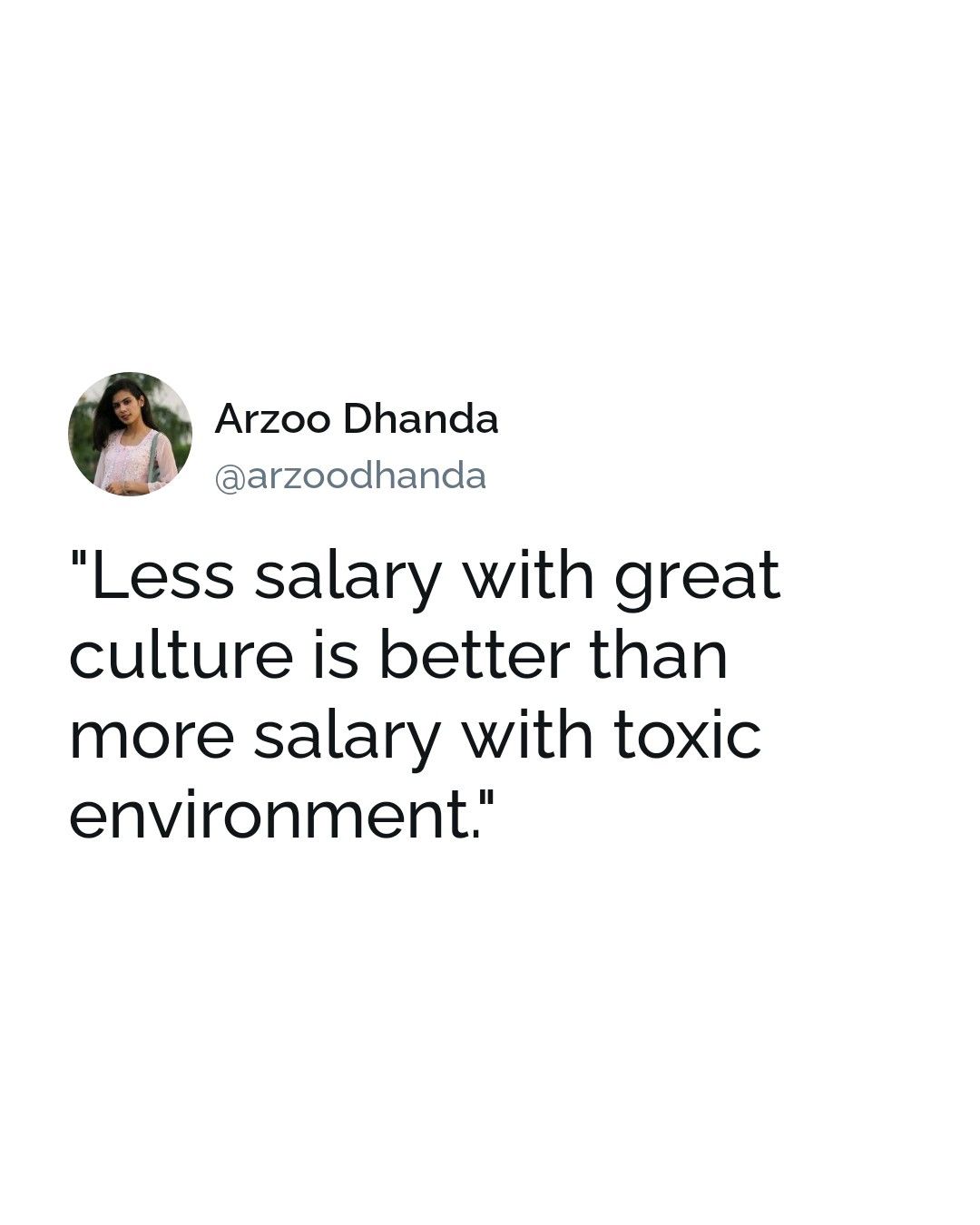 Arzoo Dhanda on LinkedIn: Agree 💯? Arzoo Dhanda on LinkedIn: Agree 💯?