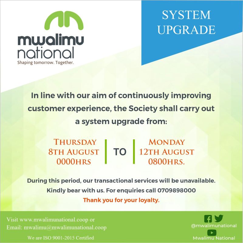 MWALIMU NATIONAL DT SACCO on LinkedIn: Important notice to our members! MWALIMU NATIONAL DT SACCO on LinkedIn: Important notice to our members!
